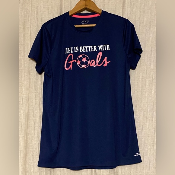 bcg | Shirts & Tops | 4 Sale Bcg Soccer Life Is Better Goals Navy ...